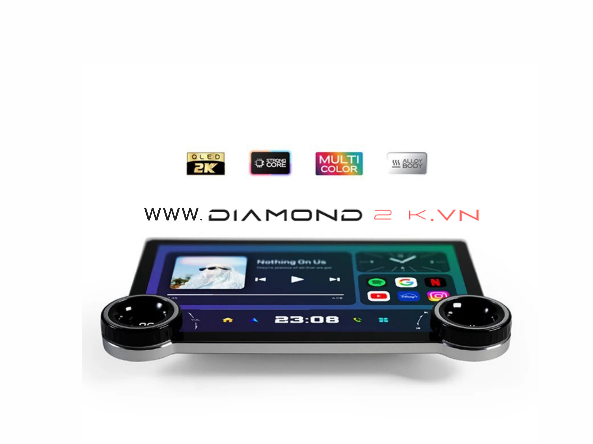 Màn hình Android Diamond 2K Base 360 chính hãng giá tốt